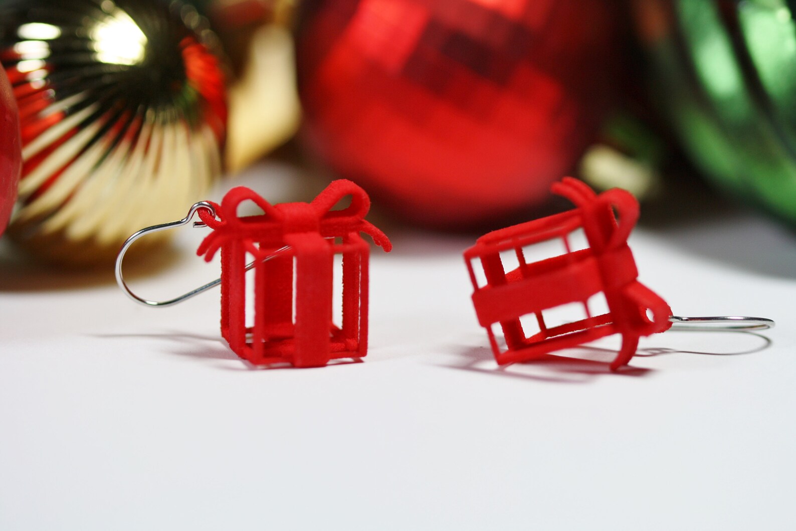 3D Present Earrings 3D Printed Christmas Gift Jewelry for - Etsy
