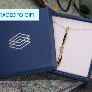 Vintage Propeller Pendant, 3D Printed Airplane Propeller, Female Pilot ...