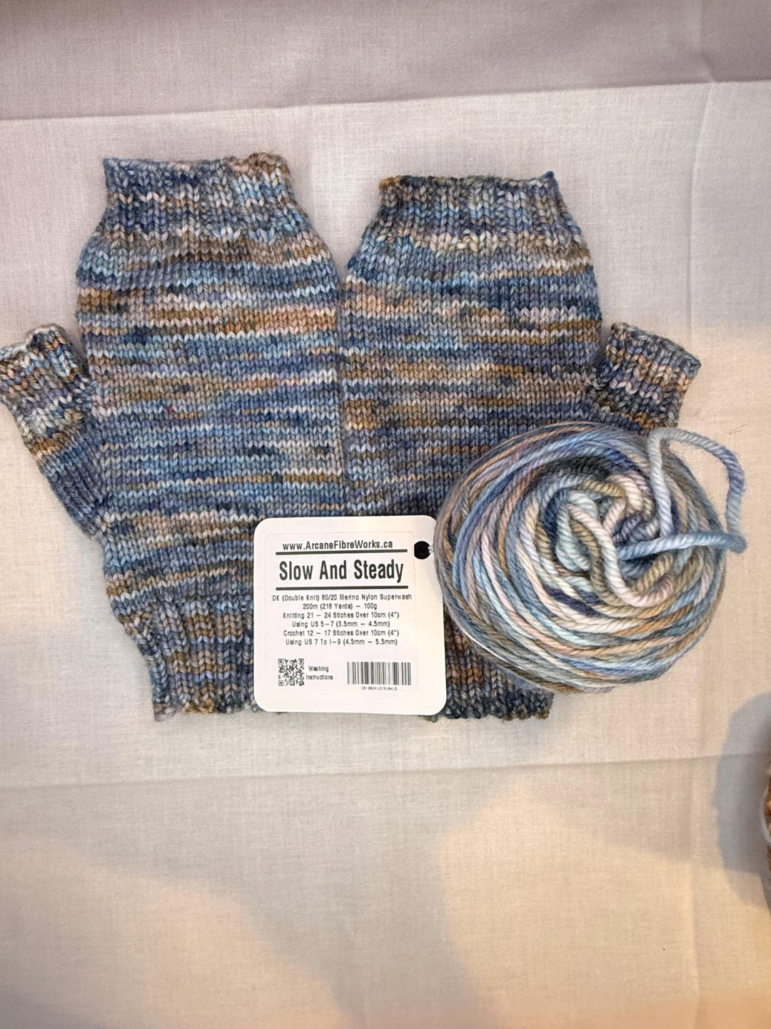 Fingerless Colorway Gloves, Slow N Steady Blue - Etsy