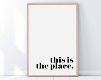 This is the Place Print Home Decor Poster Sign Manchester - Etsy UK