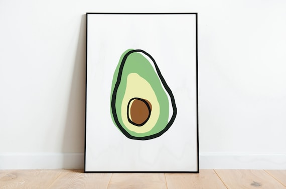 Avocado Wall Art Print Kitchen Poster Home Decor - Etsy