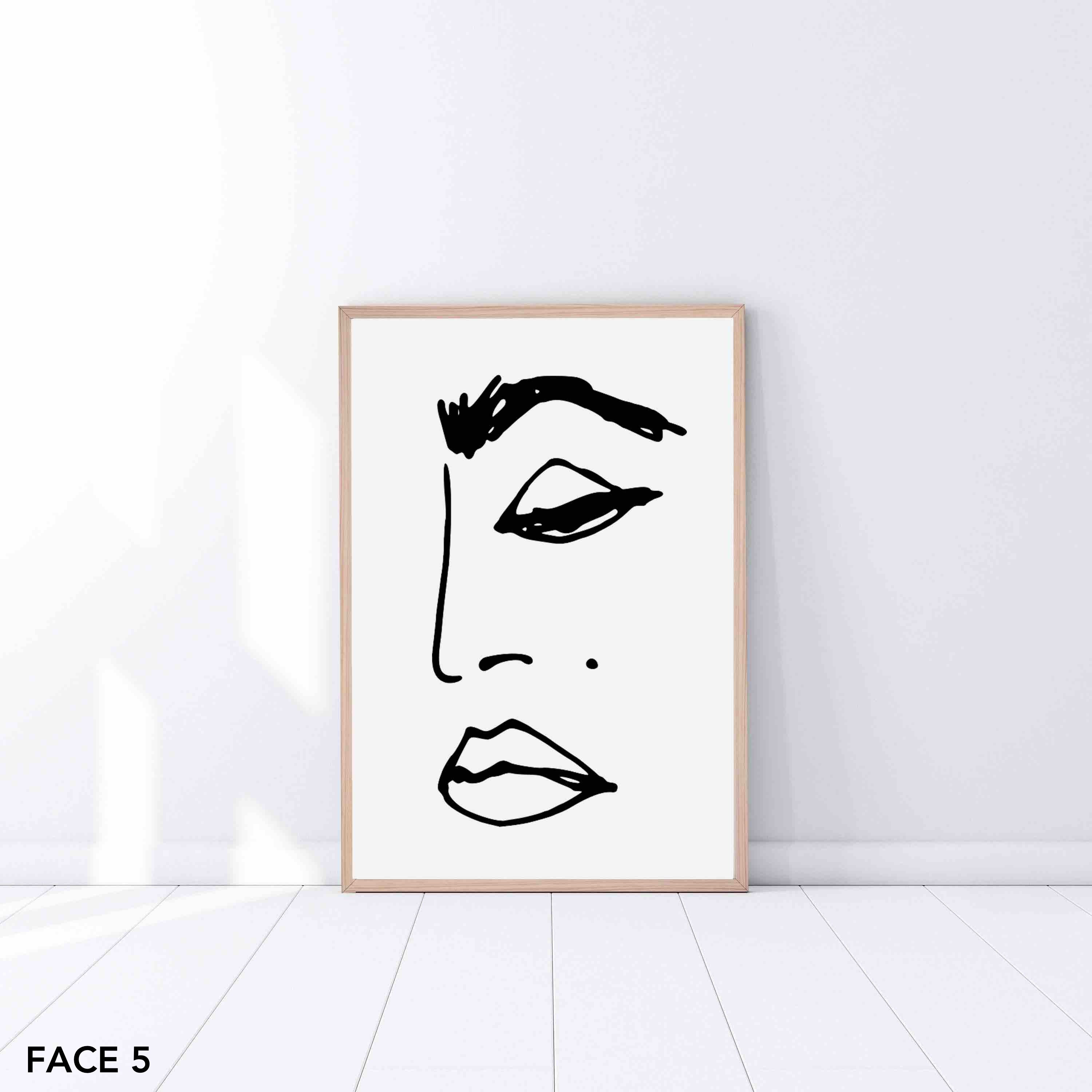 Fashion Faces Print Abstract Face Poster Face Art Beauty - Etsy UK