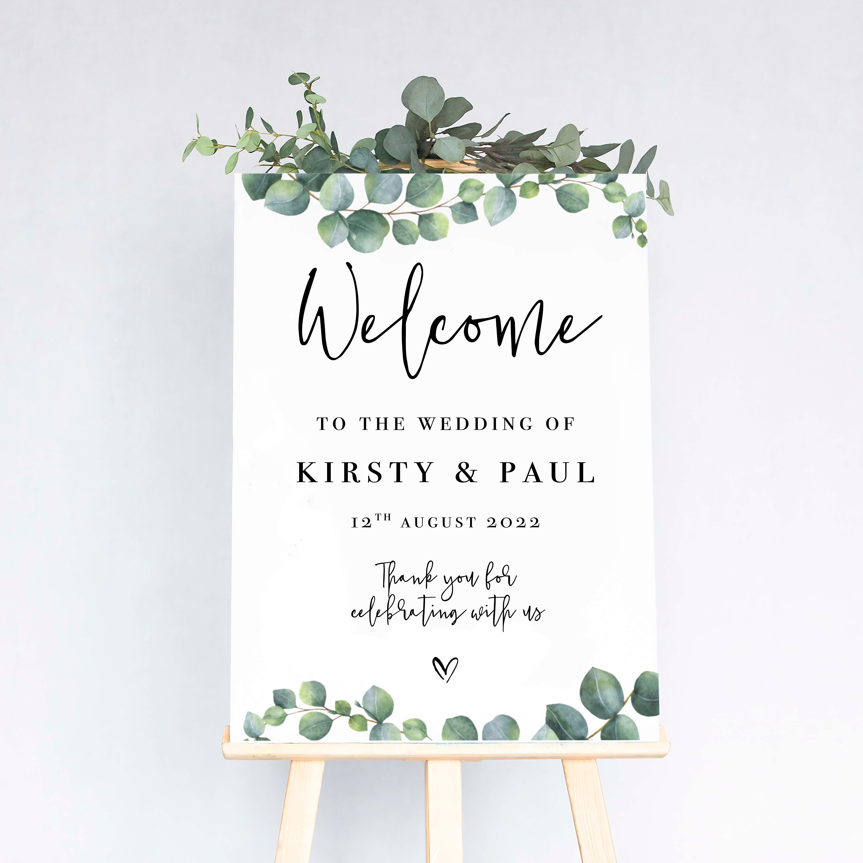 Botanical Wedding Welcome Sign Custom Wedding Welcome Sign - Etsy
