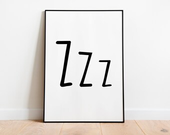 Zzz Print - Etsy