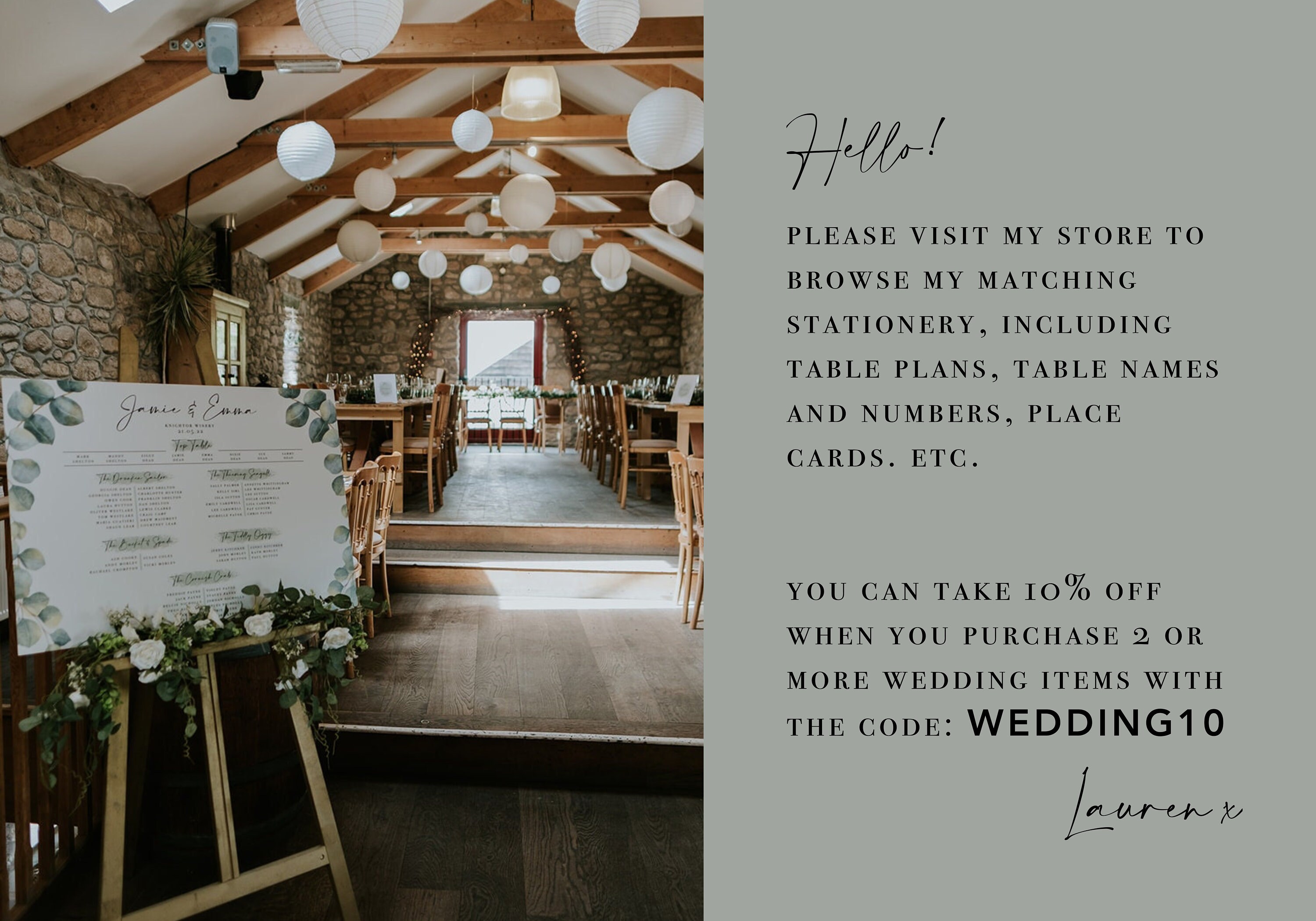 Personalised Wedding Table Plan Cards | Custom Wedding Table Plan Cards ...