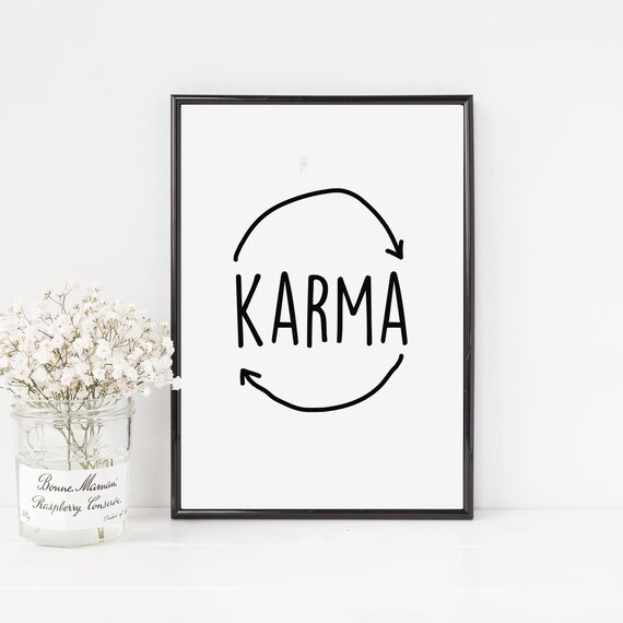 Karma Print Home Decor Poster Sign Printable Wall Art | Etsy