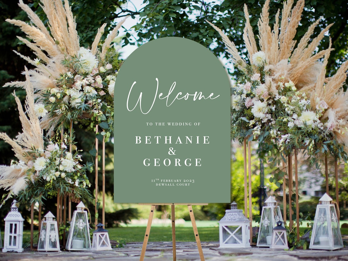 Wedding Table Plan and Welcome Sign Arched Set of 2 Wedding - Etsy UK