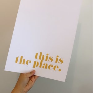 This is the Place Print | Home Decor Poster Sign | Manchester Print ...