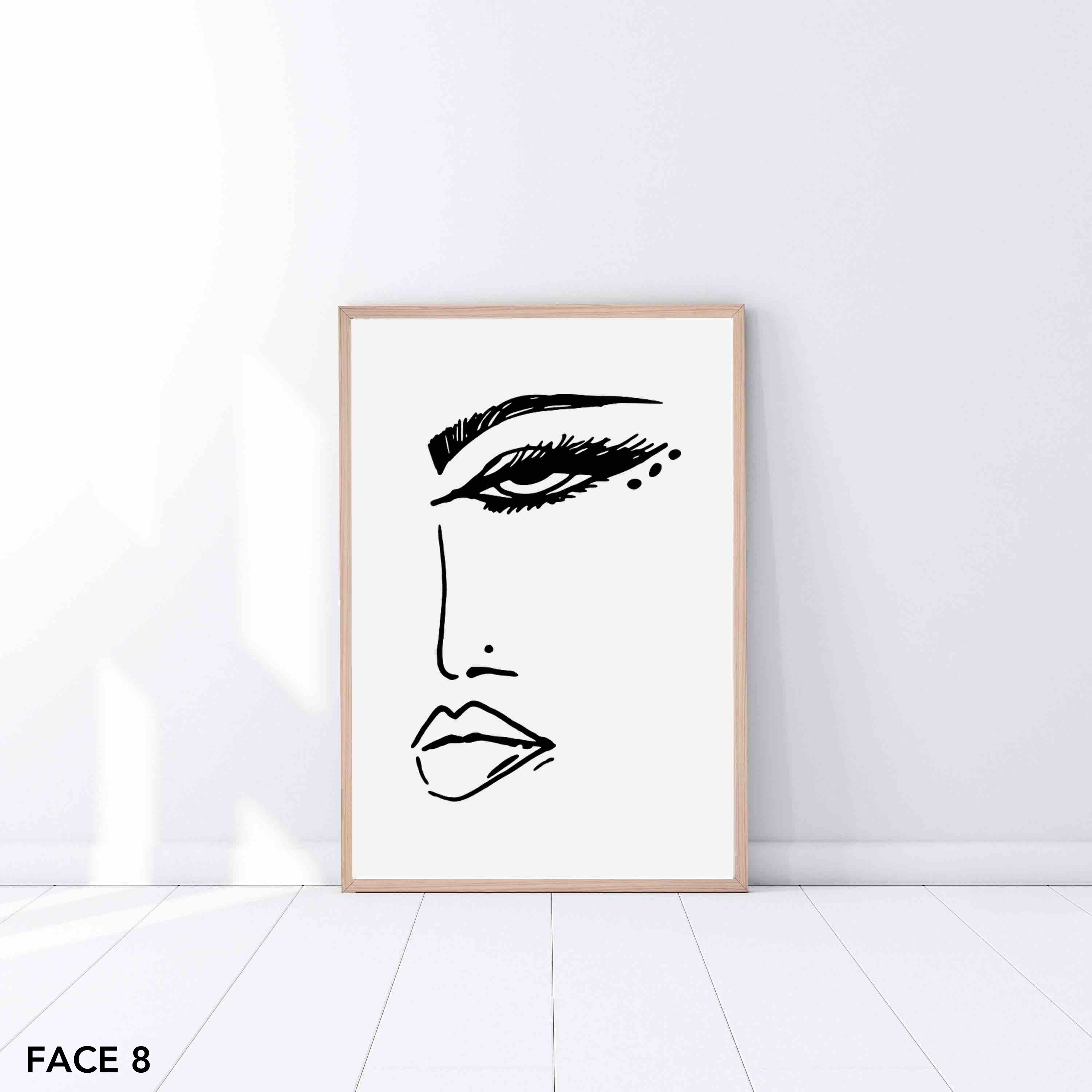 Fashion Faces Print Abstract Face Poster Face Art Beauty - Etsy UK