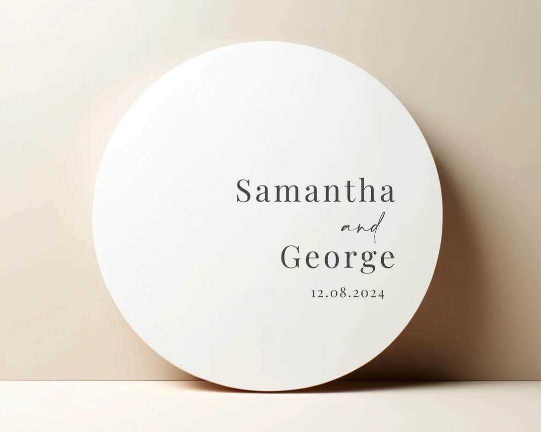 Round Wedding Welcome Sign Circular Wedding Signage, Welcome to Our ...