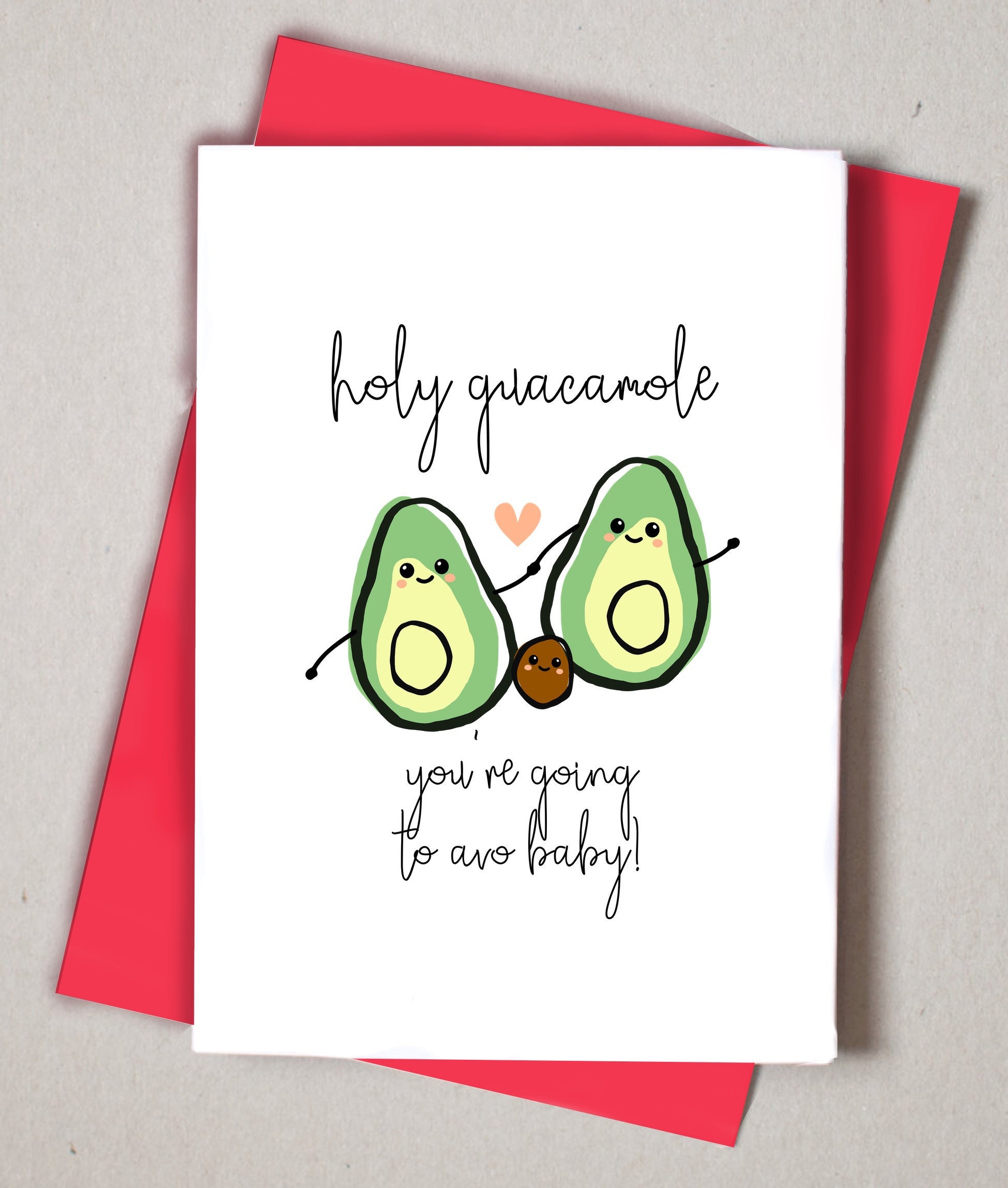 Holy guacamole you're going to avo baby card New parents | Etsy