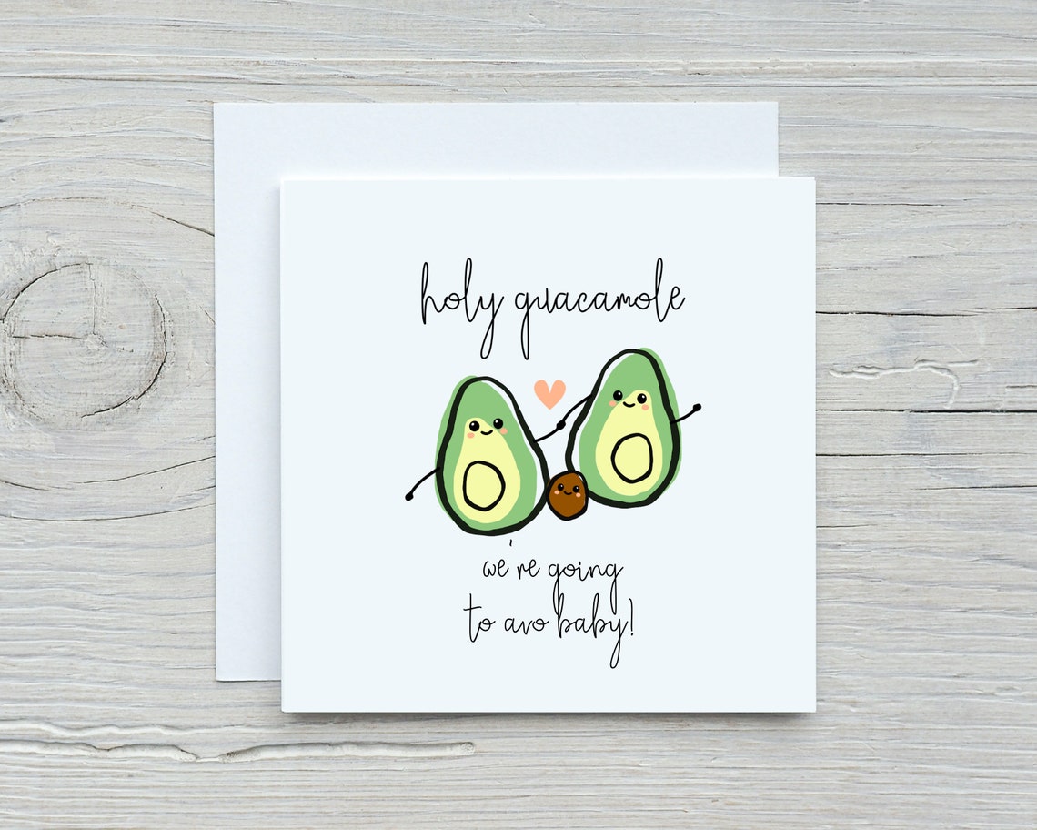 Holy Guacamole You're Going to Avo Baby Announcement Card - Etsy