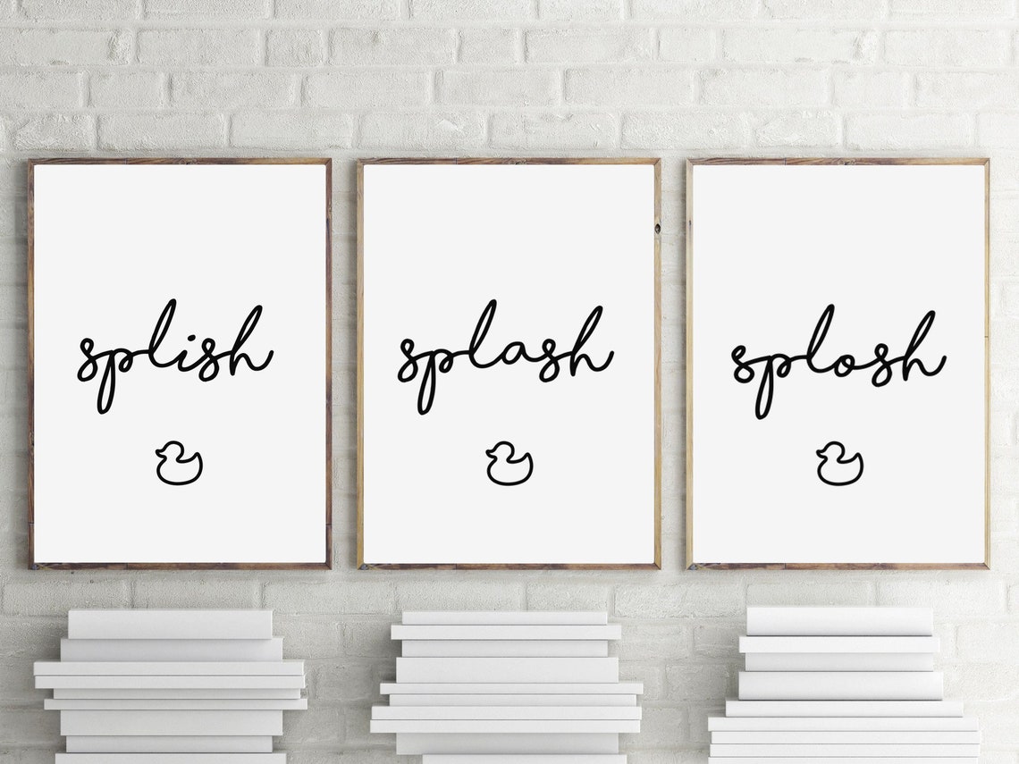 Instant Download Splish Splash Splosh Set of 3 Prints | Etsy UK