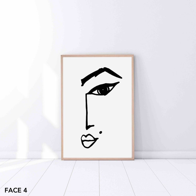Fashion Faces Print Abstract Face Poster Face Art Beauty - Etsy UK