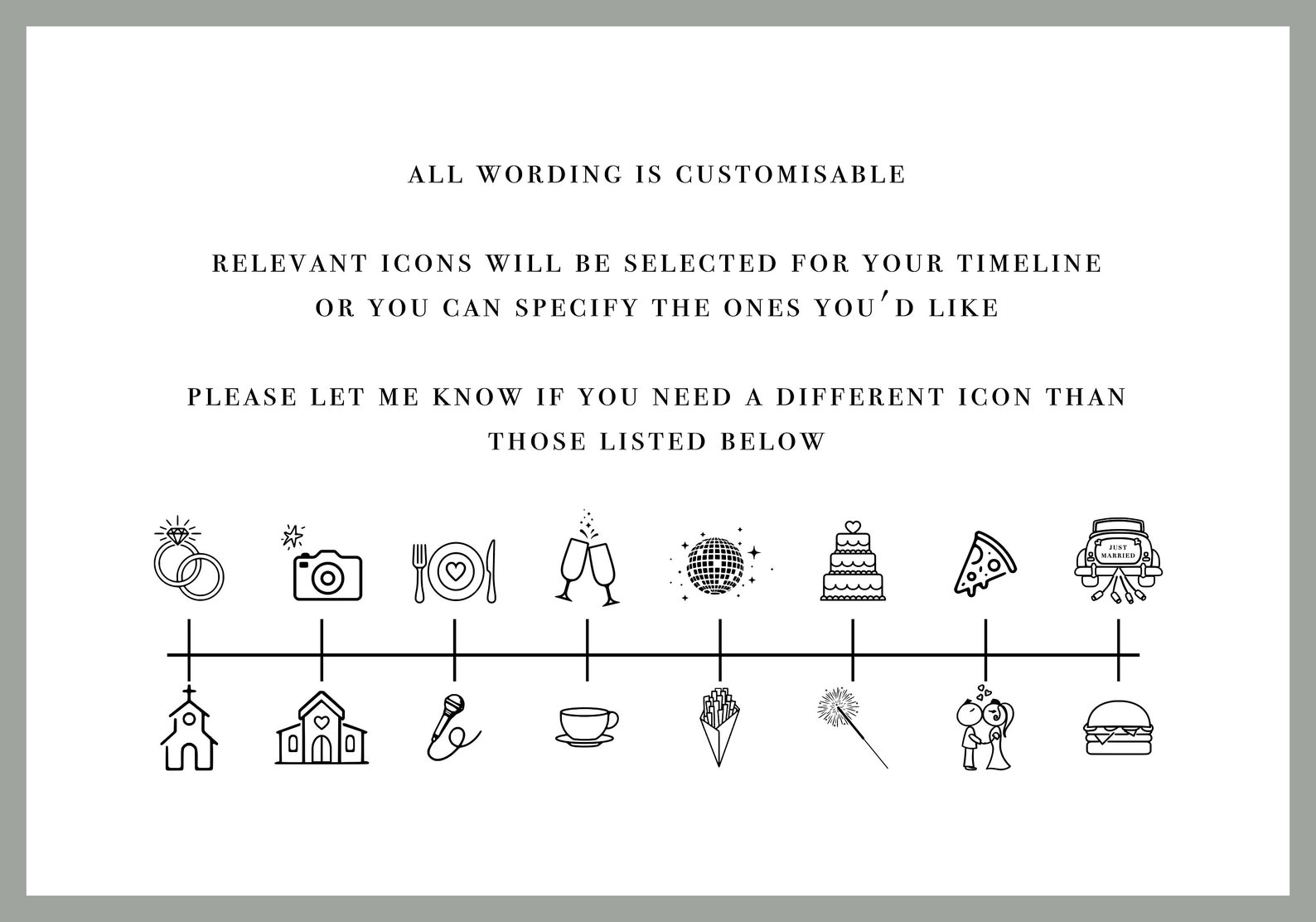 Sage Green Order of the Day Wedding Timeline Sign | Wedding Welcome ...