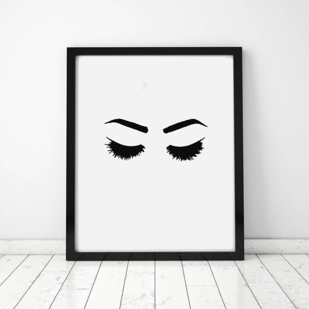 Lashes Print | Beauty Illustration Poster | Home Decor - Etsy UK
