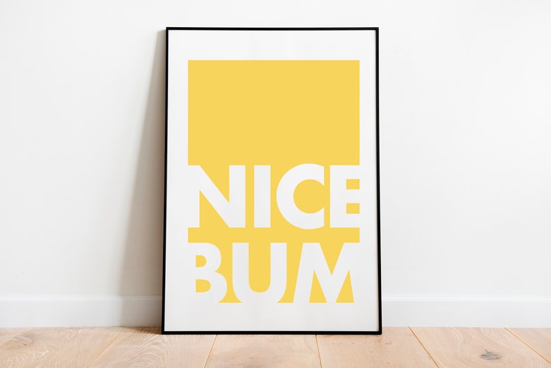 Nice Bum Print Bathroom Wall Art Bathroom Prints Toilet Etsy
