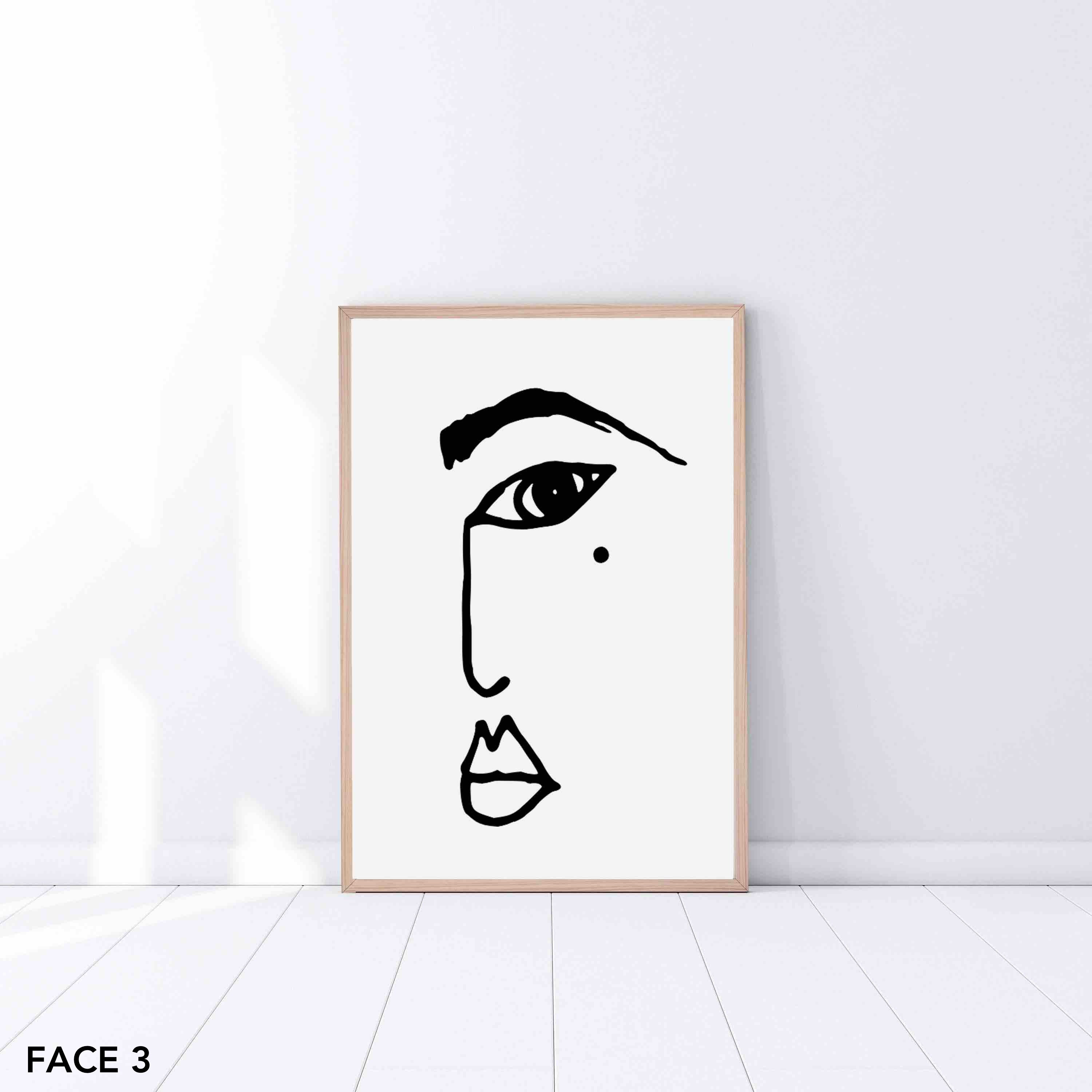 Fashion Faces Print Abstract Face Poster Face Art Beauty - Etsy UK