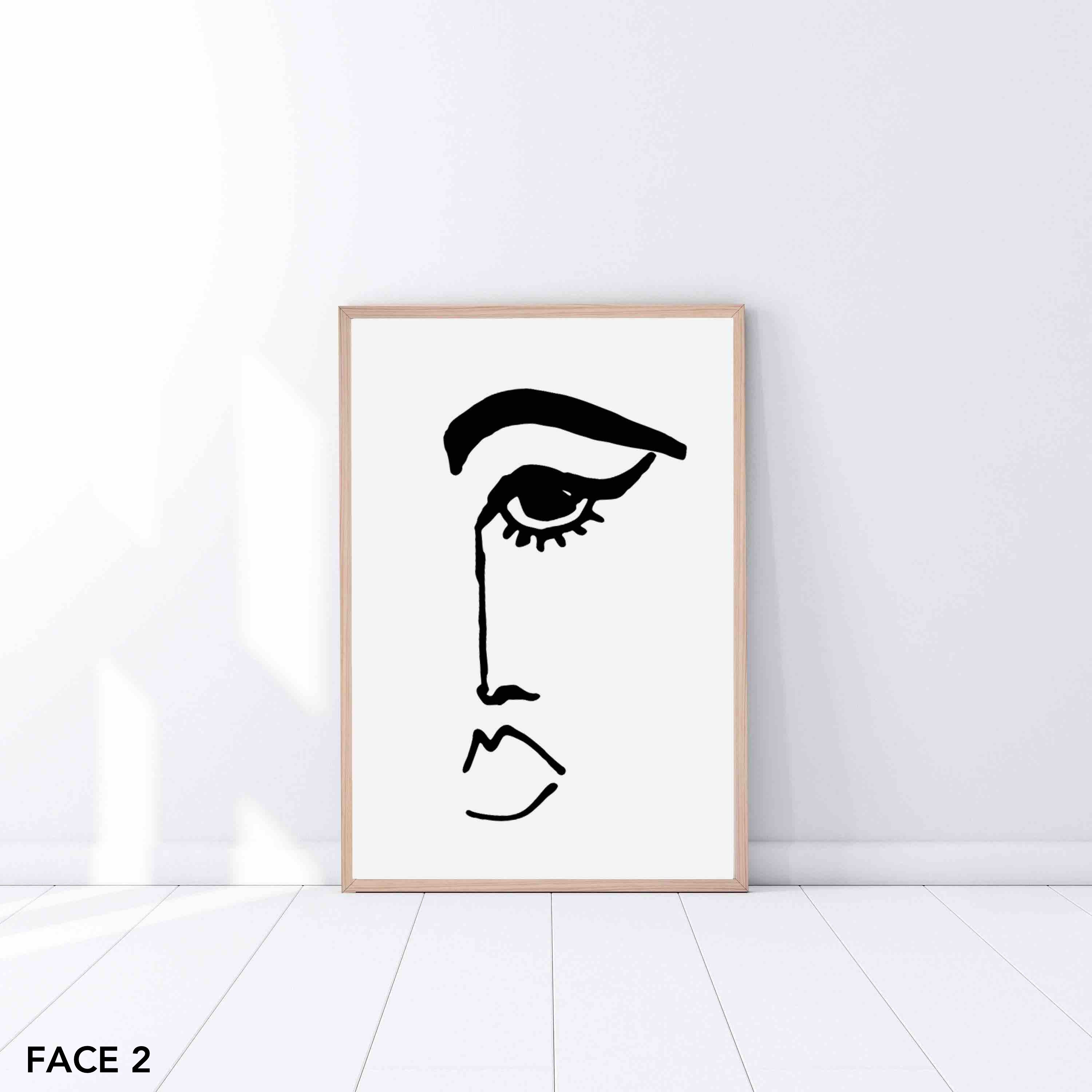 Fashion Faces Print Abstract Face Poster Face Art Beauty - Etsy UK