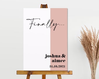 Finally Wedding Welcome Sign | Etsy