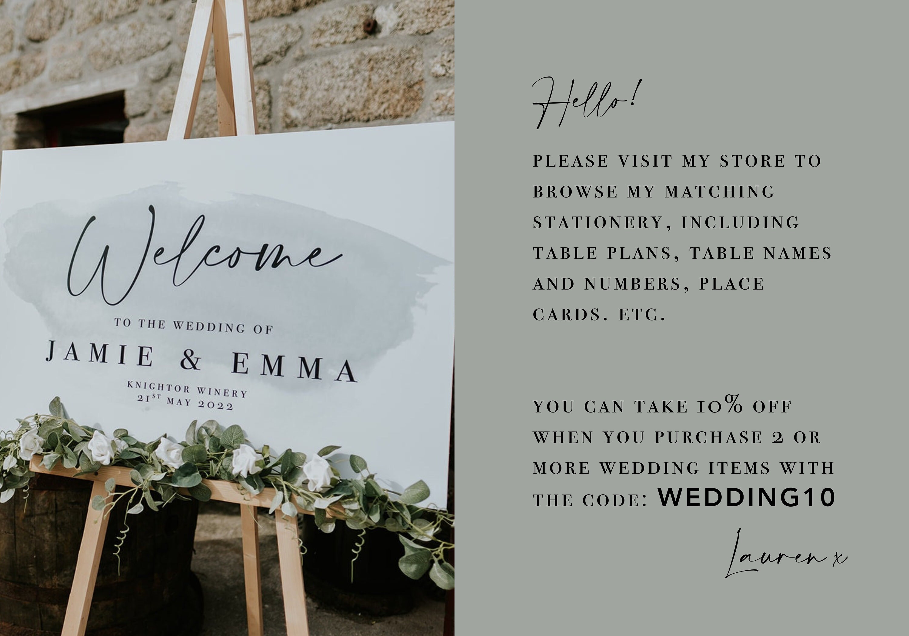 Wedding Signs Bundle Wedding Welcome Board Welcome to Our - Etsy UK