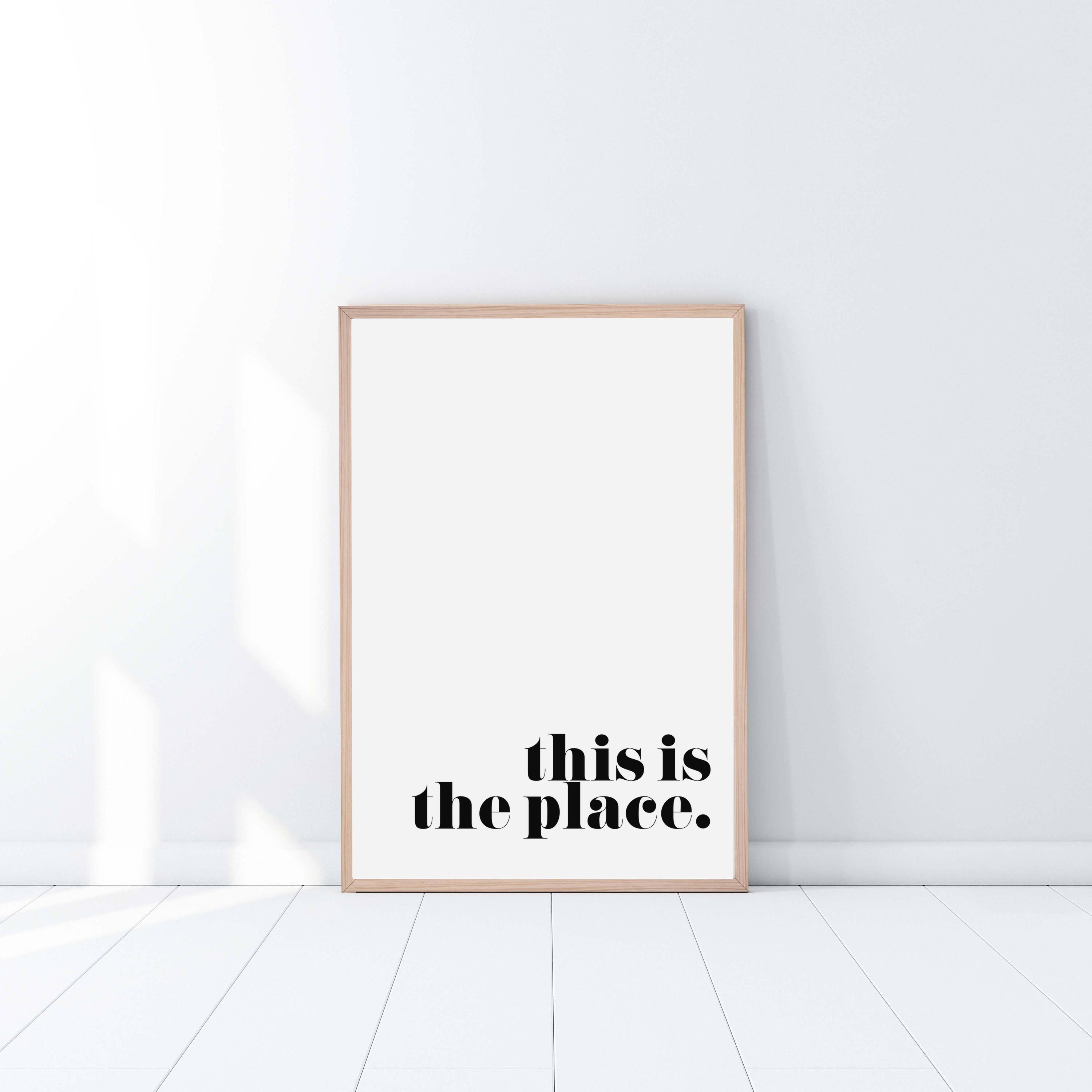 This is the Place Print Home Decor Poster Sign Manchester - Etsy