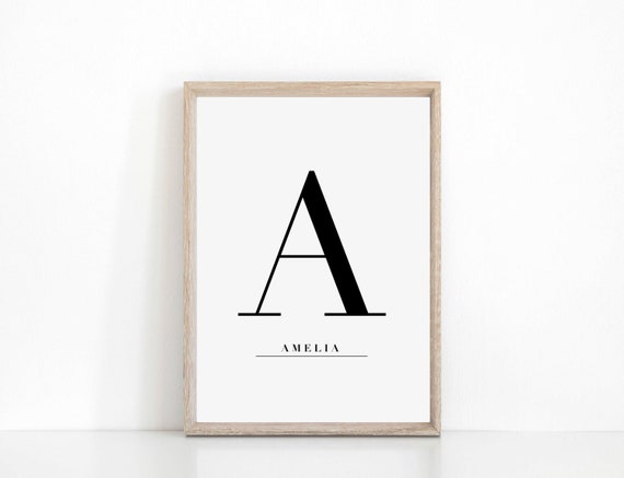 Personalized Gift Initial Print Letter Print Printable | Etsy