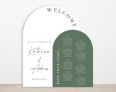 Wedding Table Plan and Welcome Sign Arched Set of 2 Wedding - Etsy
