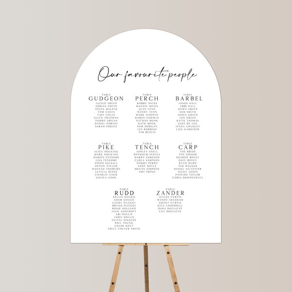 Wedding Arch Seating Chart - Etsy UK