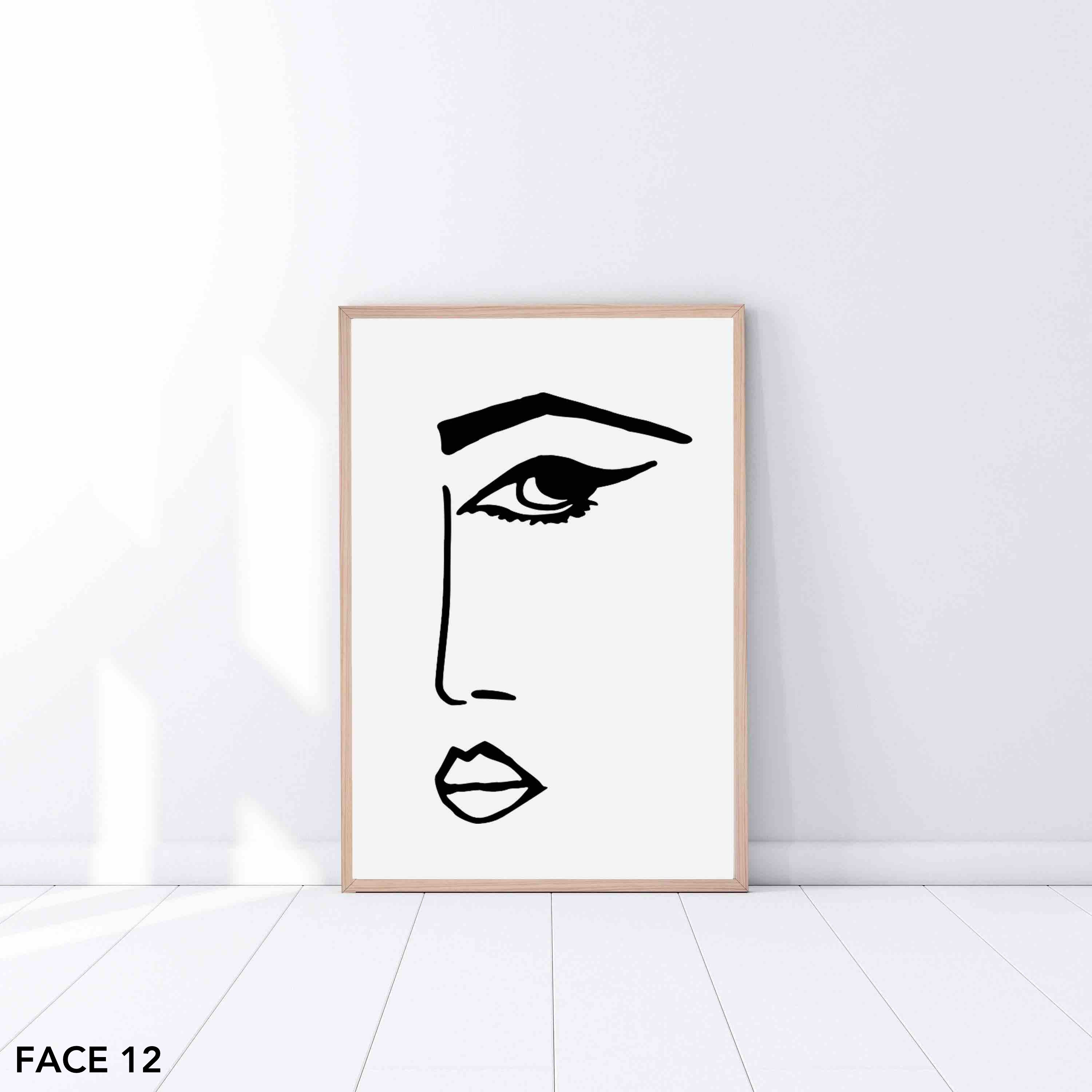 Fashion Faces Print Abstract Face Poster Face Art Beauty | Etsy