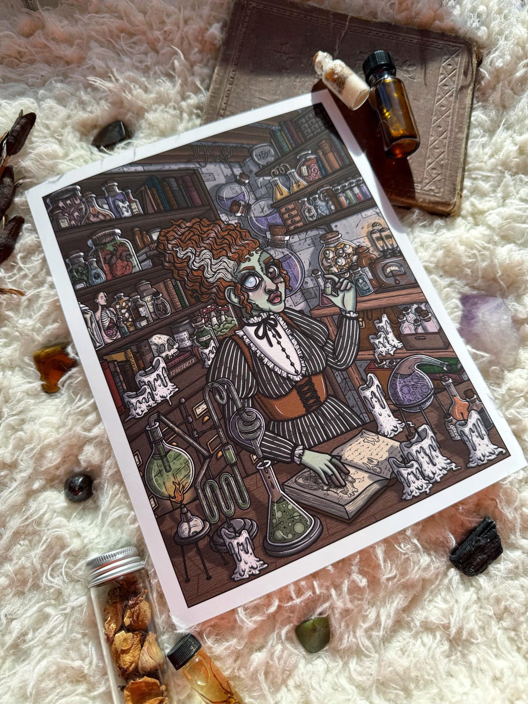Frankenstein’s Laboratory | 8.5x11 Print | Spooky Art, Spooky Season ...