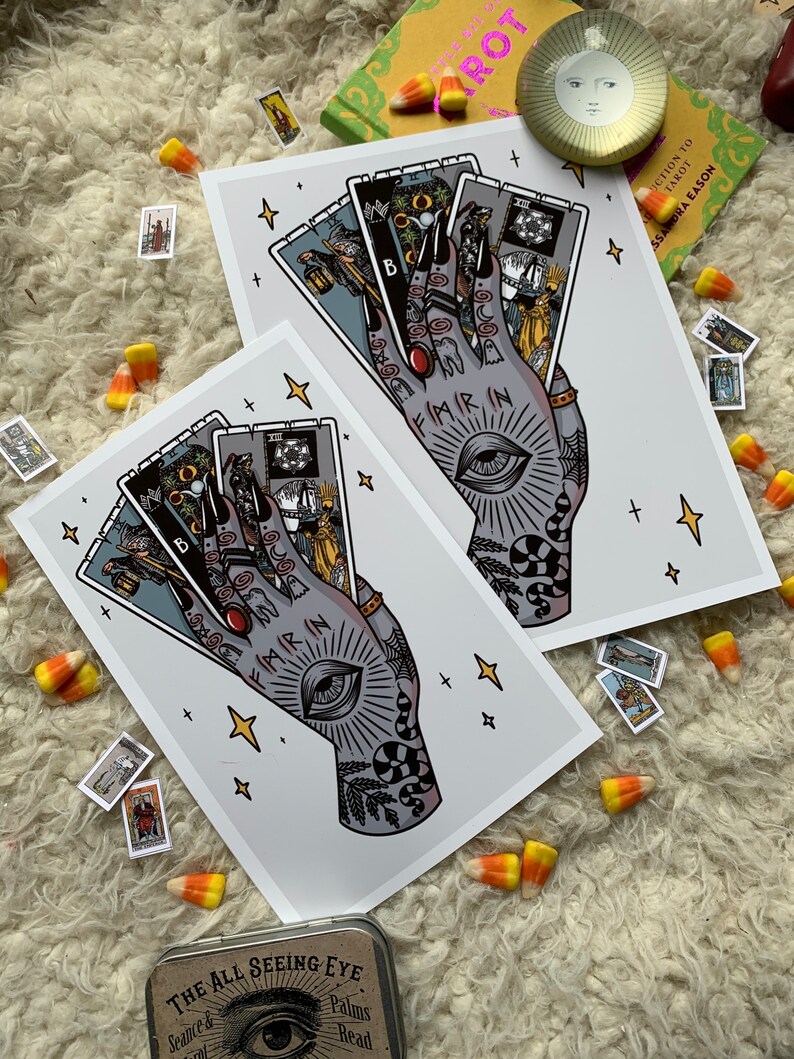 Tarot Cards 6x9 / 8x10 Print Witch Art Witchy Decor - Etsy