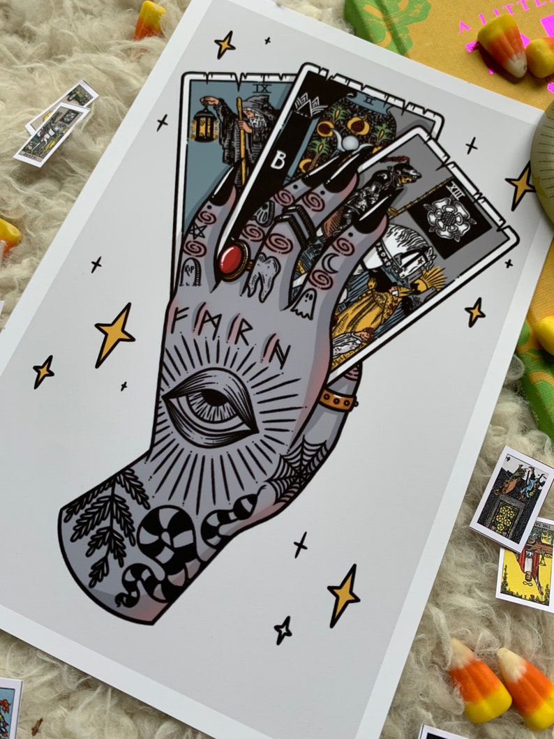 Tarot Cards 6x9 / 8x10 Print Witch Art Witchy Decor - Etsy
