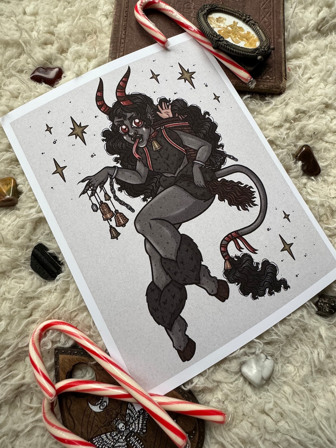 Lady Krampus | 8.5x11 Print | Krampus Art, Yule Art, Yule Decor ...