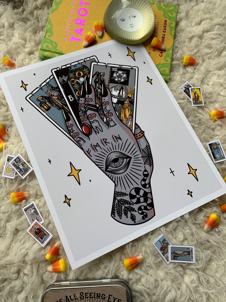 Tarot Cards 6x9 / 8x10 Print Witch Art Witchy Decor - Etsy