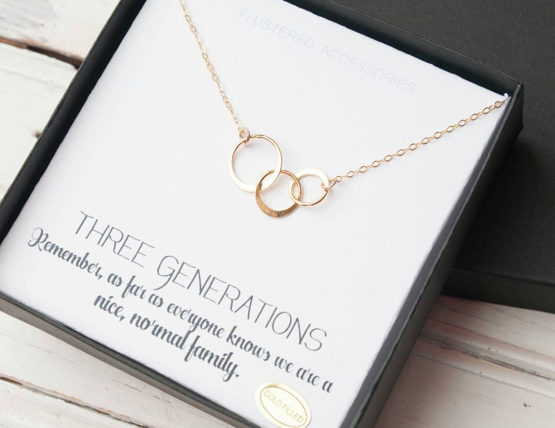 Three Generations Necklace – Funny Family Jewelry | Circle Necklace ...