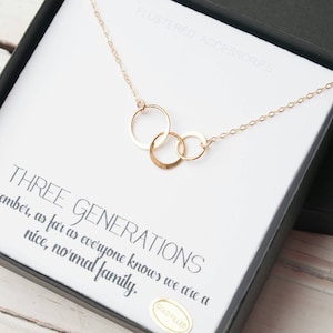 Three Generations Necklace – Funny Family Jewelry | Circle Necklace ...