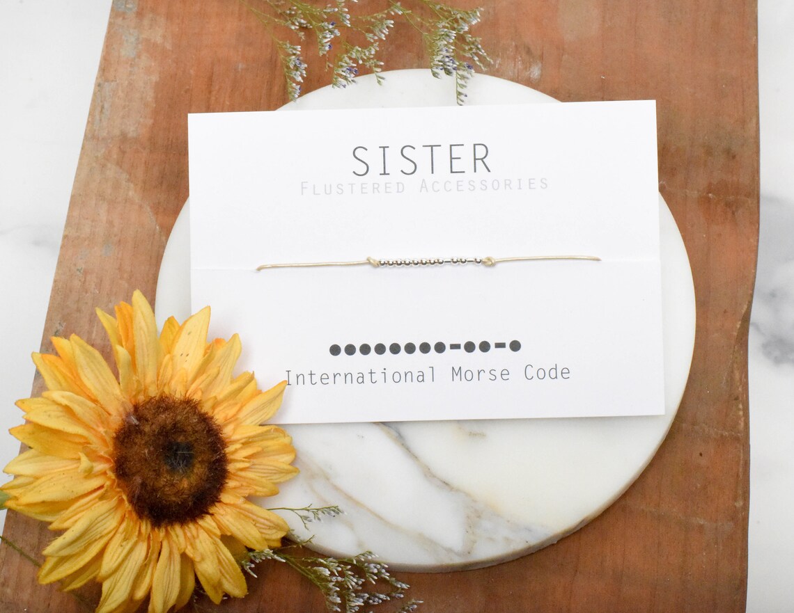 Sister Morse Code Bracelet Sister Morse Code Minimalist | Etsy