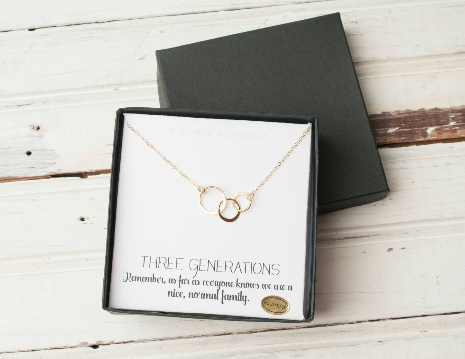 Three Generations Necklace – Funny Family Jewelry | Circle Necklace ...