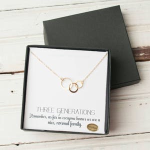 Three Generations Necklace – Funny Family Jewelry | Circle Necklace ...