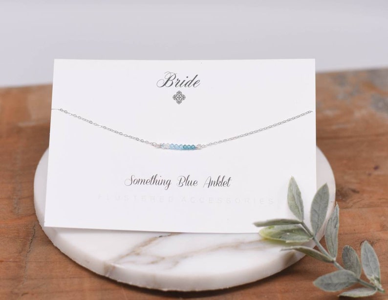 Something Blue Ombre Crystal Bride Anklet - Etsy