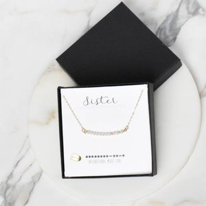 Sister Morse Code Box Necklace Gift for Sister Gold Message | Etsy