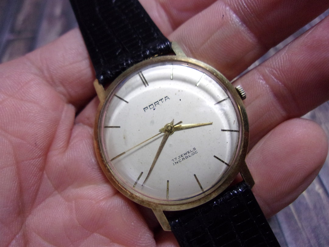 Vintage PORTA 14K Solid Yellow Gold Manual Wind Watch, GWC - Etsy