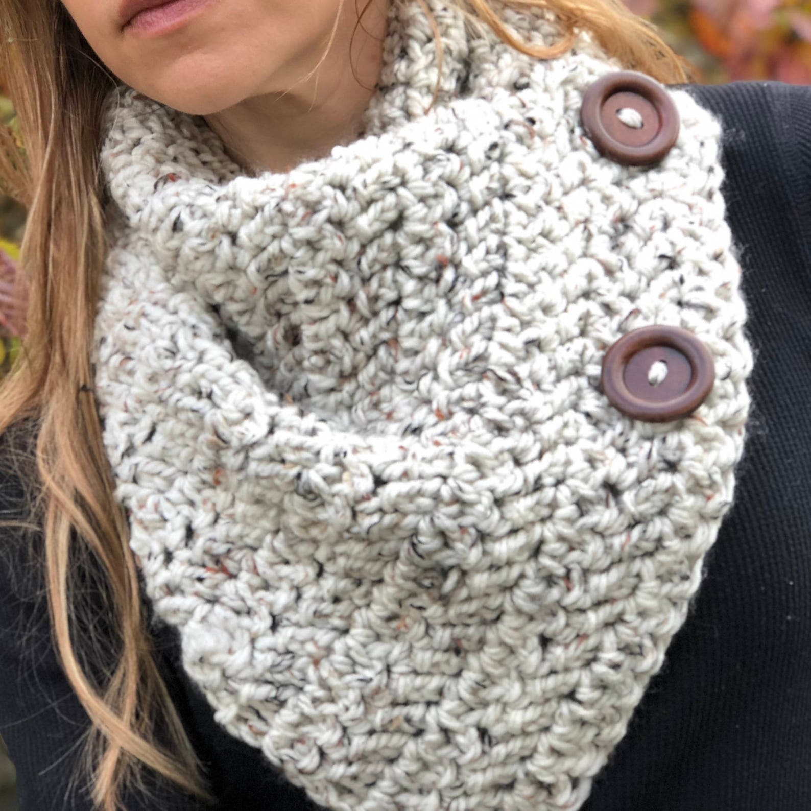 The Bentley Button Cowl Crochet PATTERN / Written Tutorial / PDF ...