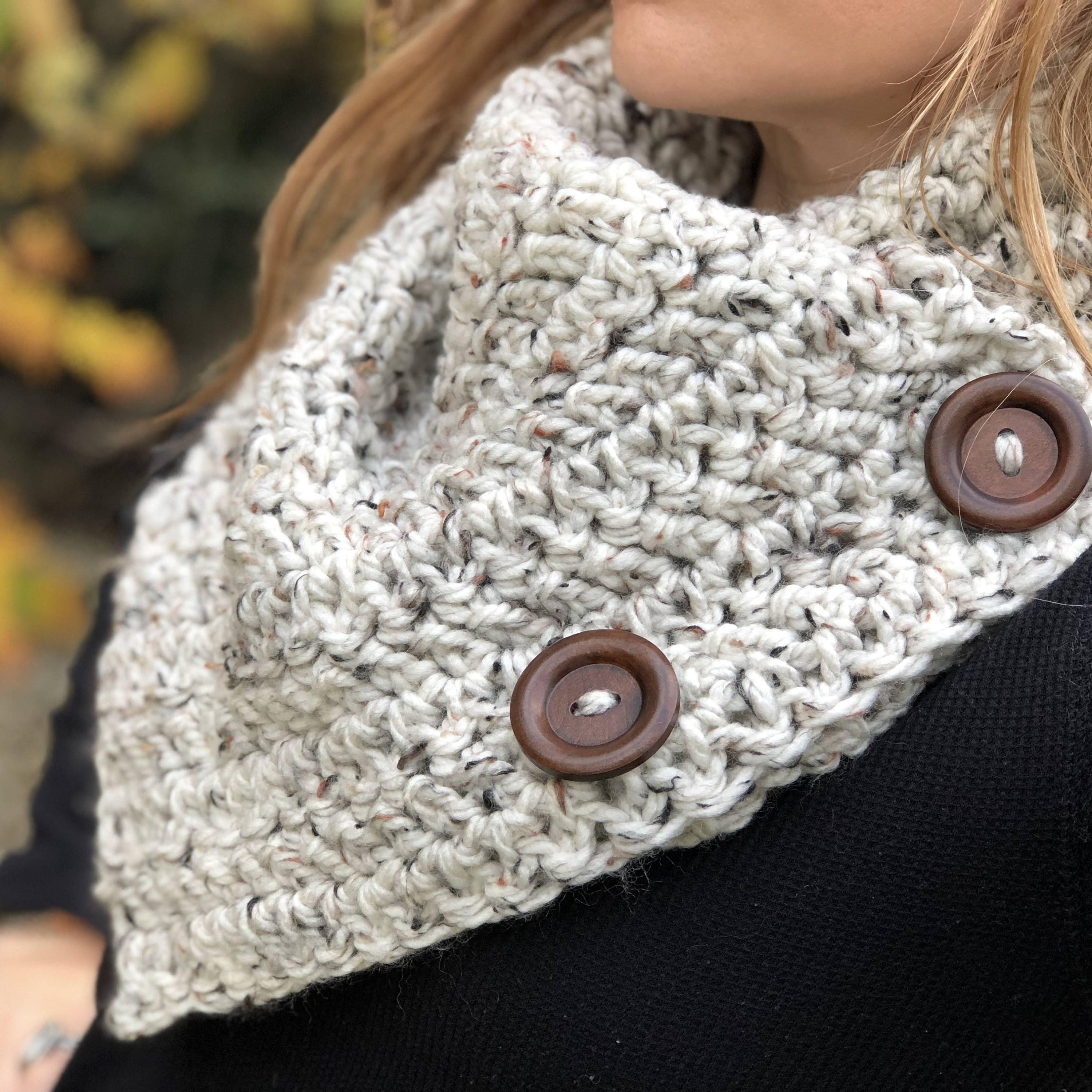 The Bentley Button Cowl Crochet PATTERN / Written Tutorial / PDF ...