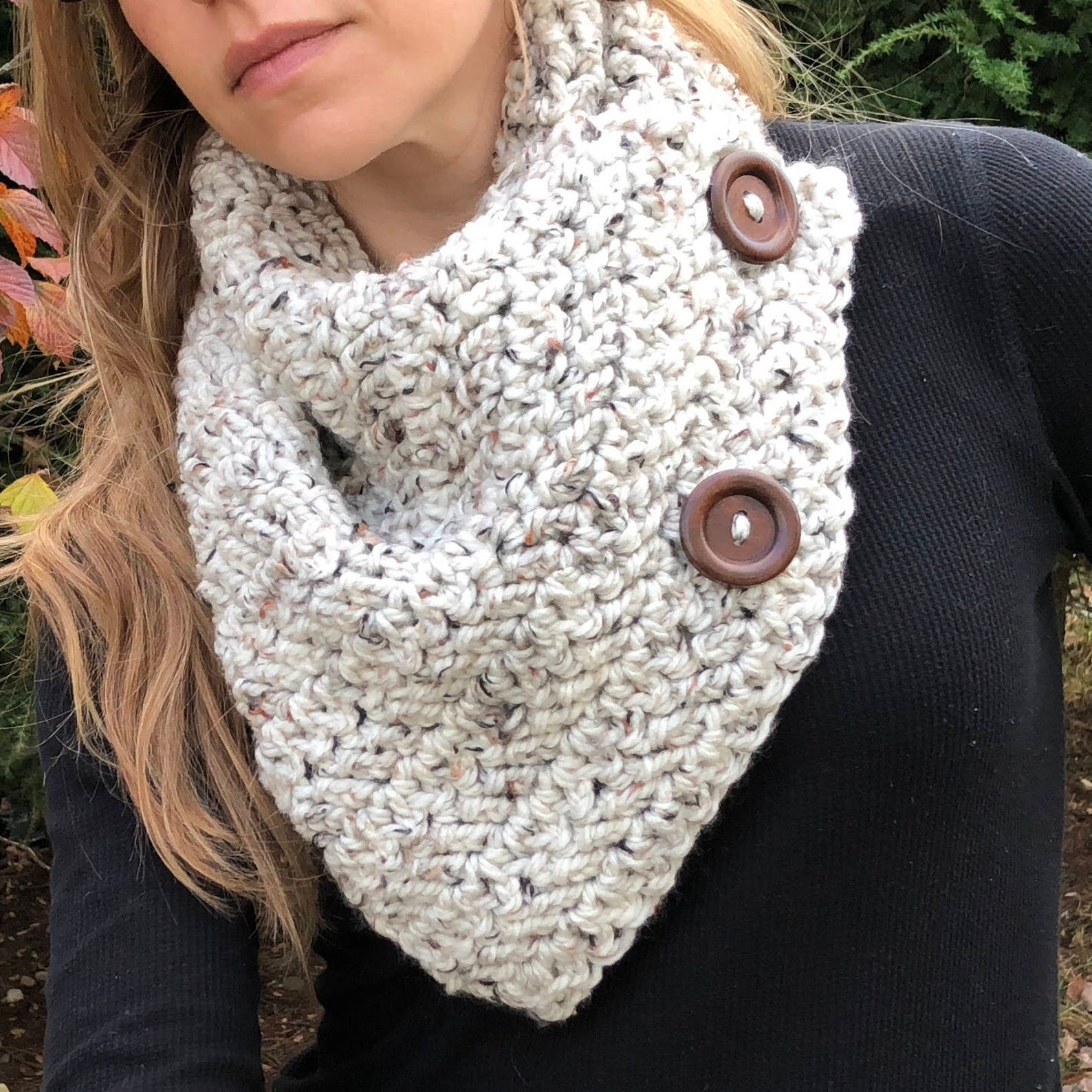 The Bentley Button Cowl Crochet PATTERN / Written Tutorial / PDF ...
