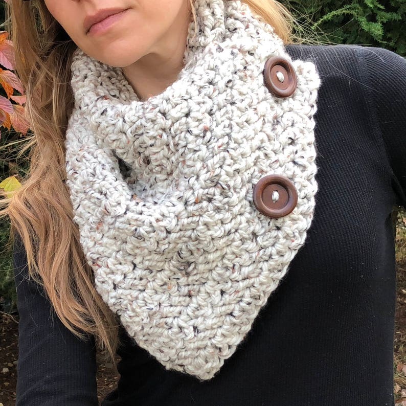 The Bentley Button Cowl Crochet PATTERN / Written Tutorial / PDF ...