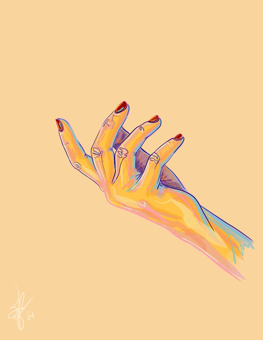 Hand Study, Art Print, Digital Download - Etsy