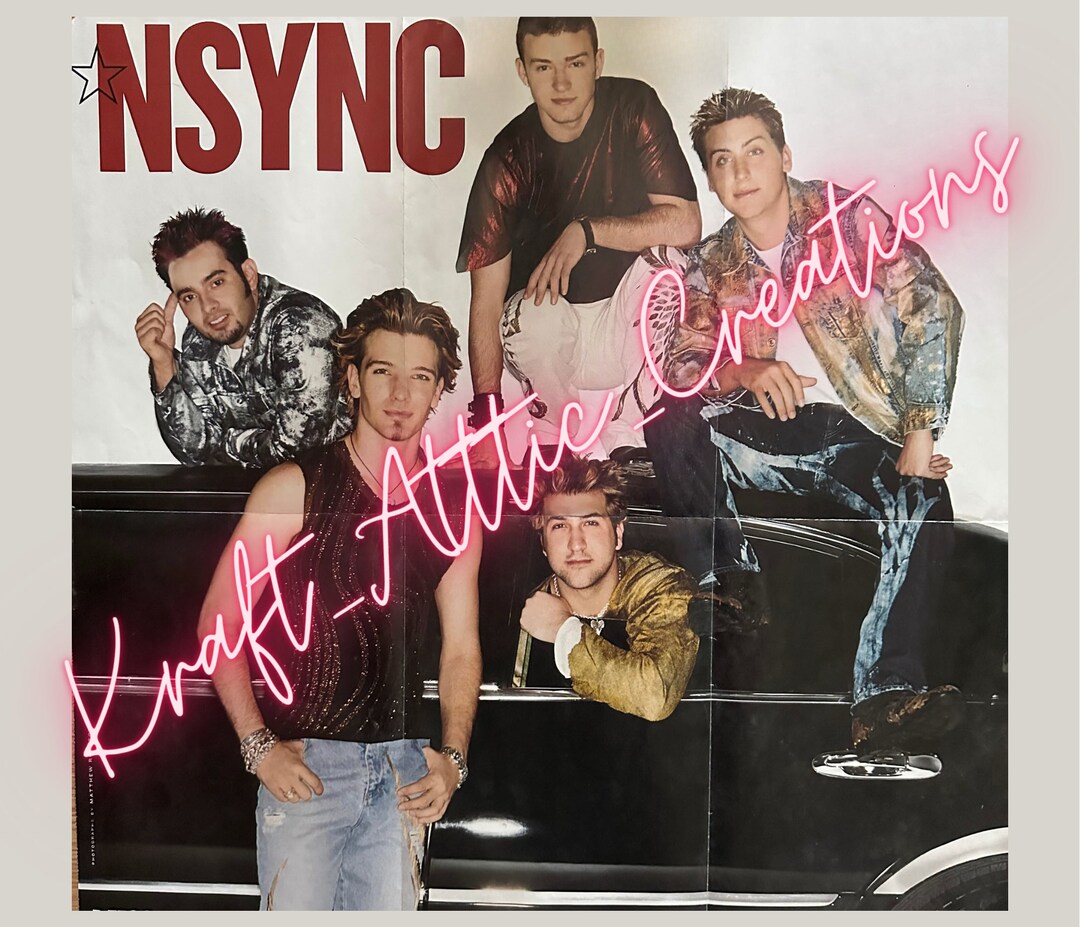 NSYNC 20 Oz Tumbler Wrap From YM Magazine Aug 2001, Poster, NSYNC, 20 ...