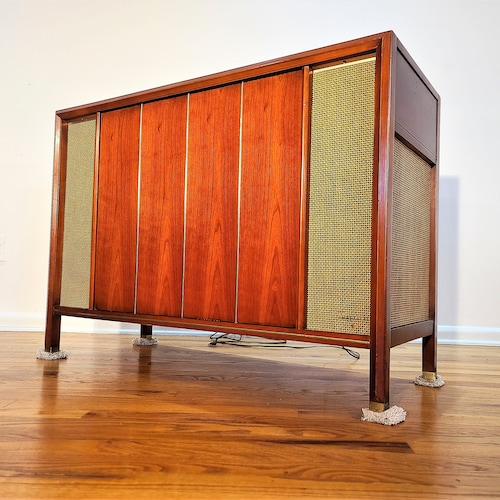 Mid-century Fisher Stereo Console W/garrard Turntablelocal - Etsy